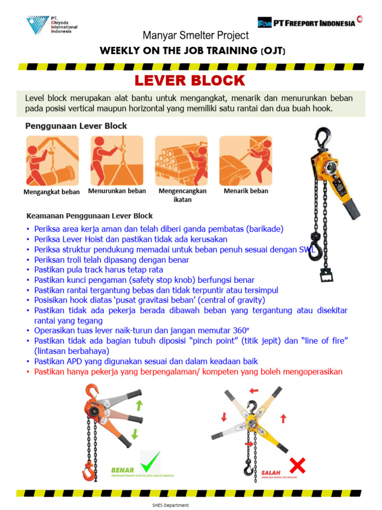 OJT - Lever Block (Bilingual) | PDF