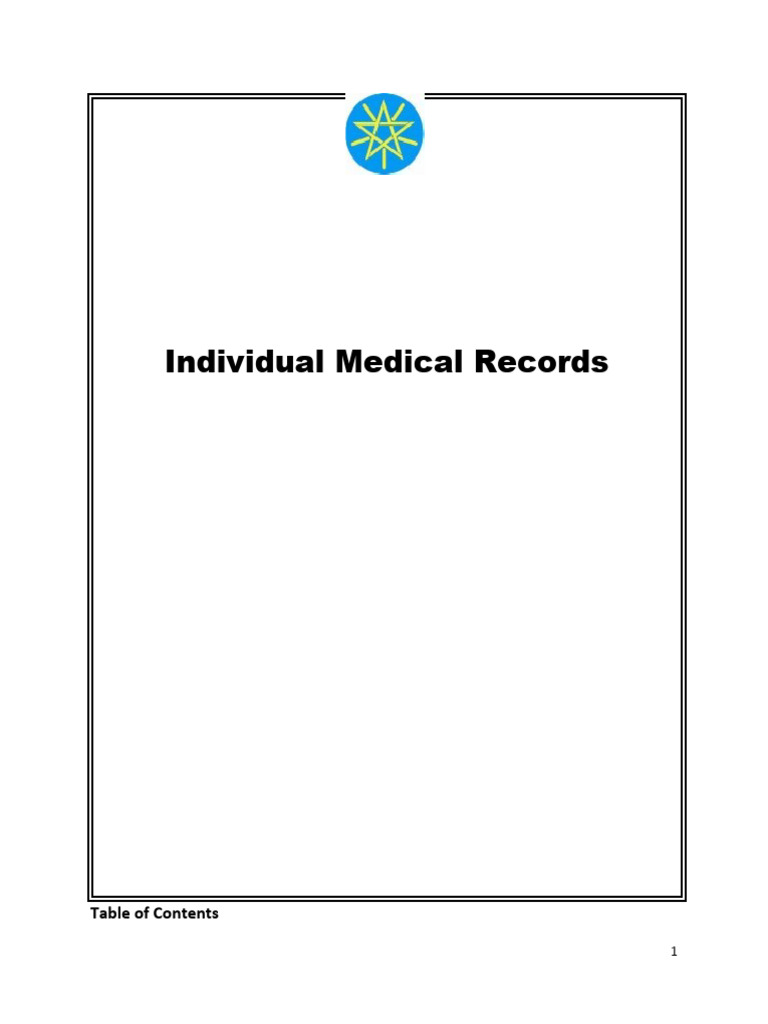 HMIS Individual Medical Records English Version | PDF | Medical Record ...