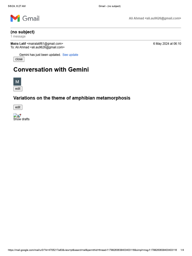 Gmail - (No Subject) | PDF | Amphibian | Frog