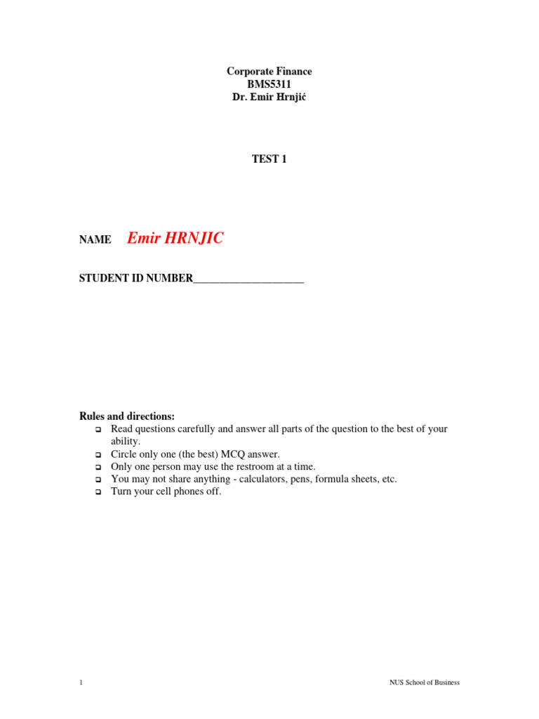 06b Tutorial 1 With Solutions Download Free Pdf Beta Finance