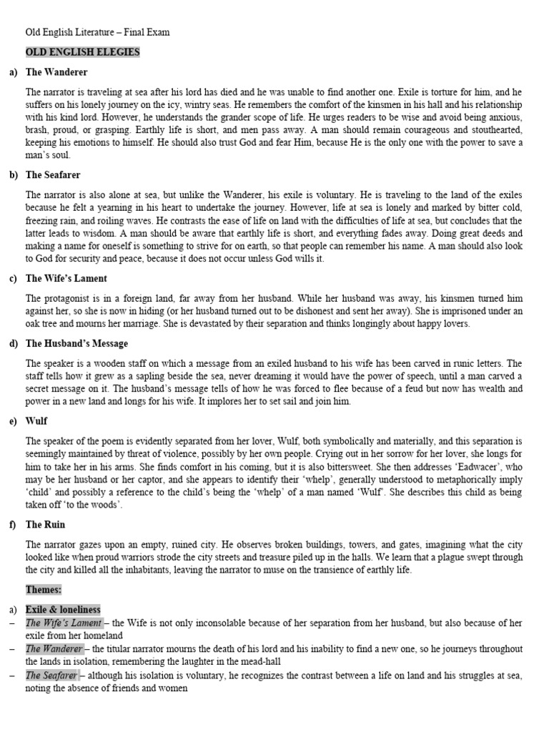 Old English Literature | PDF | The Faerie Queene