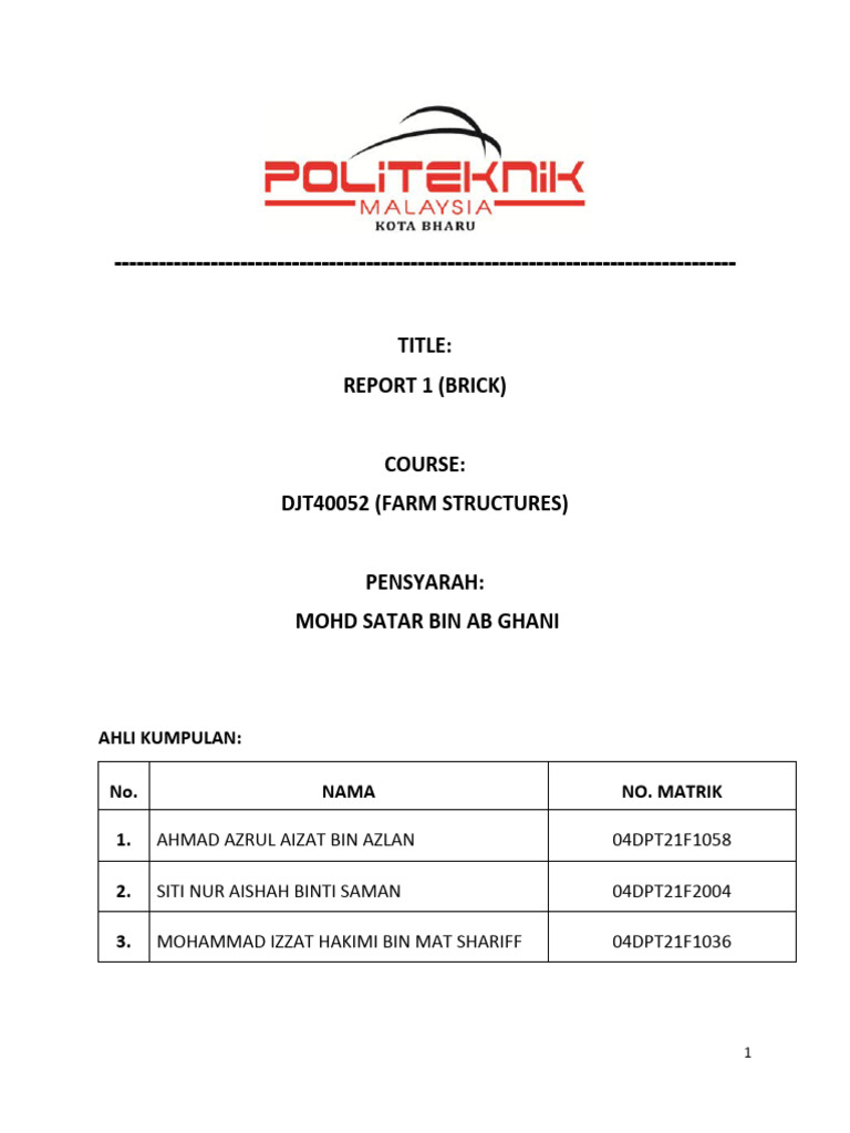 Report Brick | PDF | Brick | Mortar (Masonry)