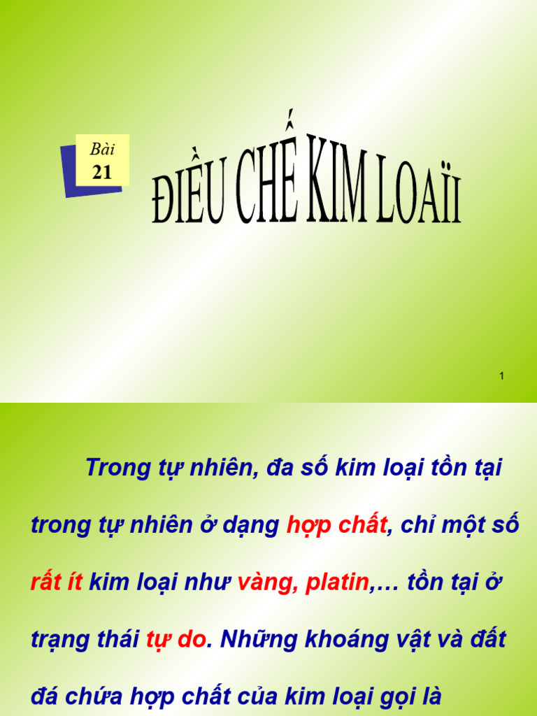 Bai 21 Dieu Che Kim Loai | PDF