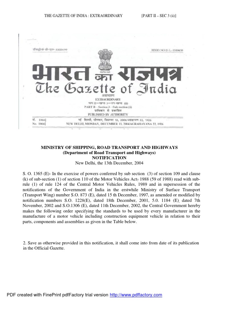 CMVR New Standards | PDF | Vehicles | Car