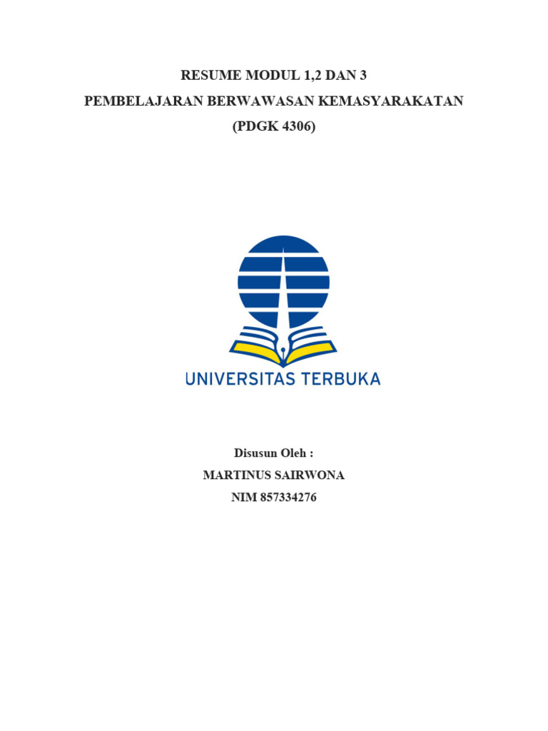 Resume Modul 1,2,3 PBK | PDF