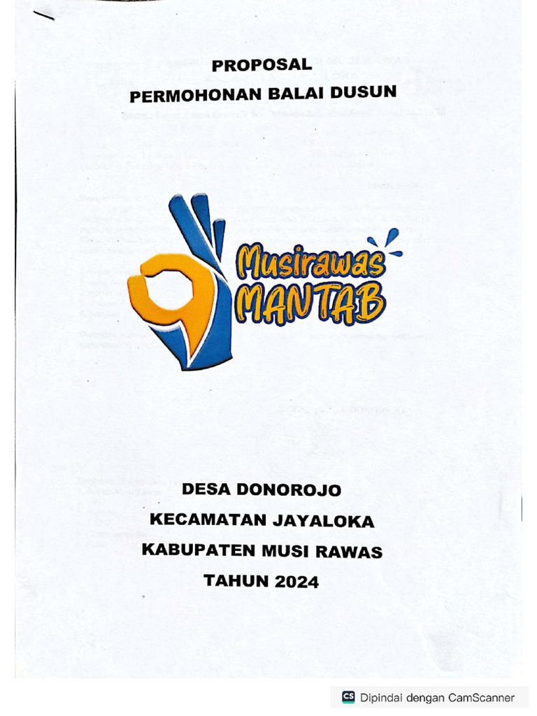 PROPOSAL PENGAJUAN BALAI DUSUN | PDF