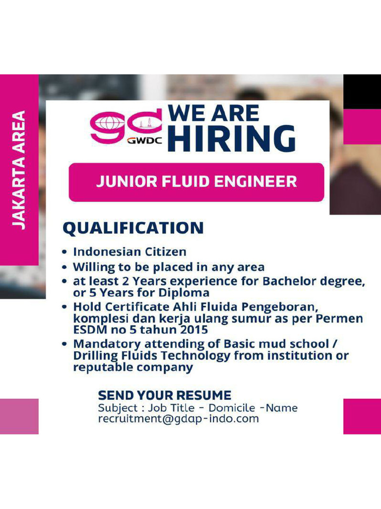 Lowongan Kerja PT GWDC. | PDF