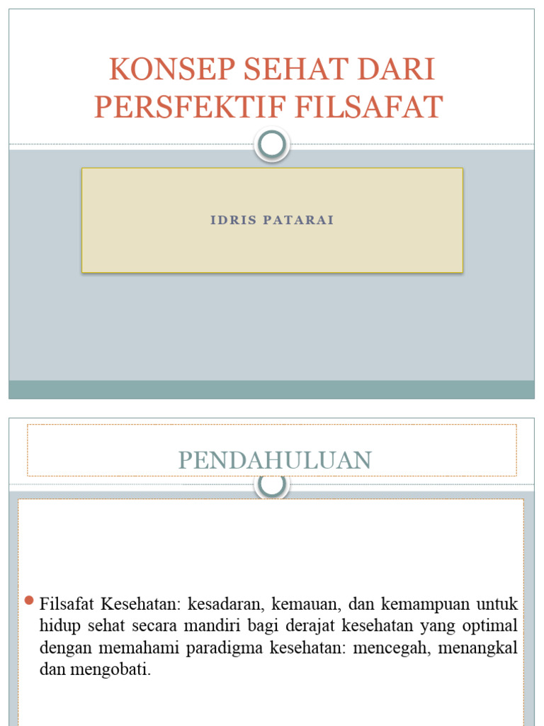 Filsafat Kesehatan: Perspektif Holistik | PDF
