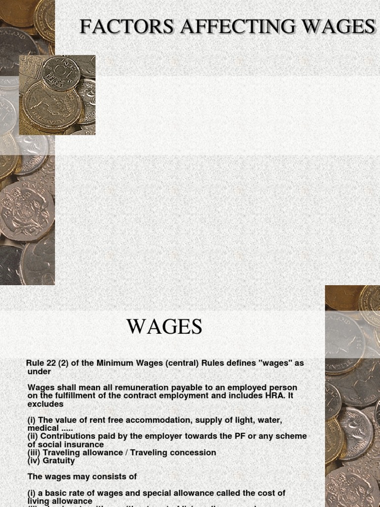 Factors Affecting Wages | PDF | Wage | Salary