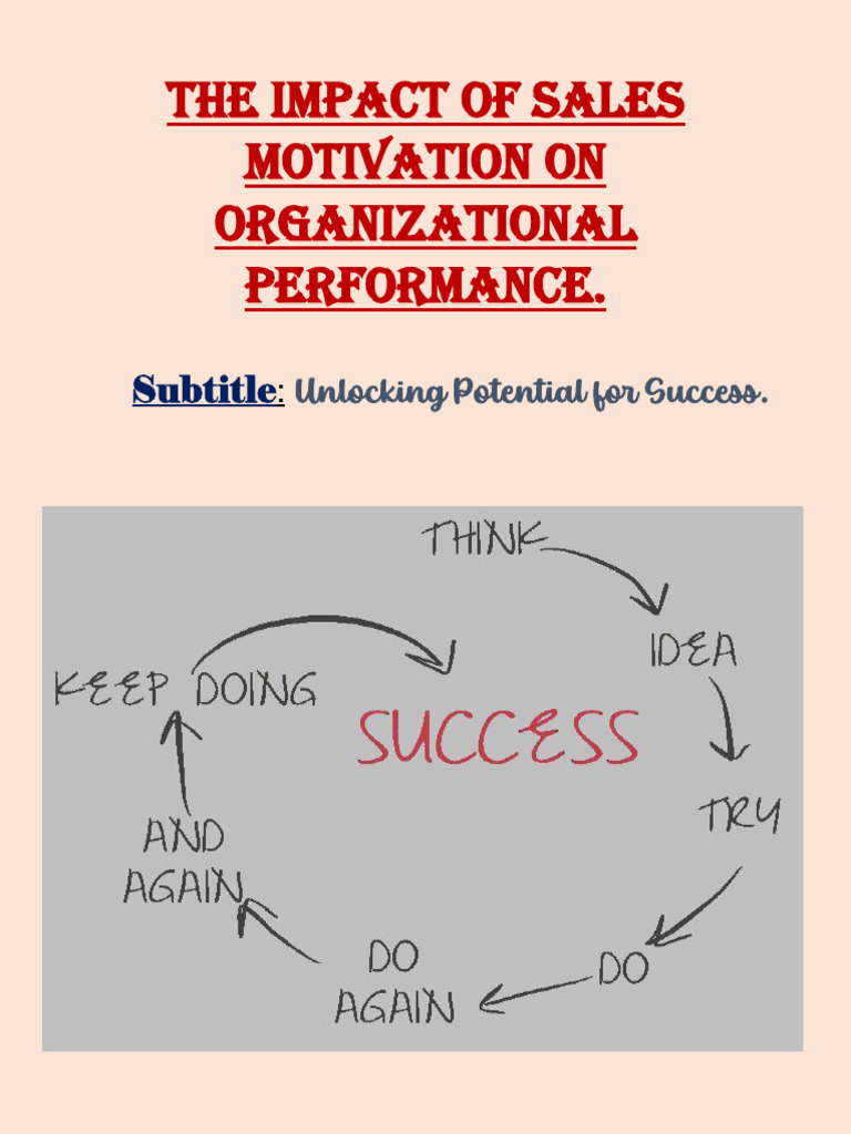 The Impact of Sales Motivation On Organisational Performance by Shivani ...