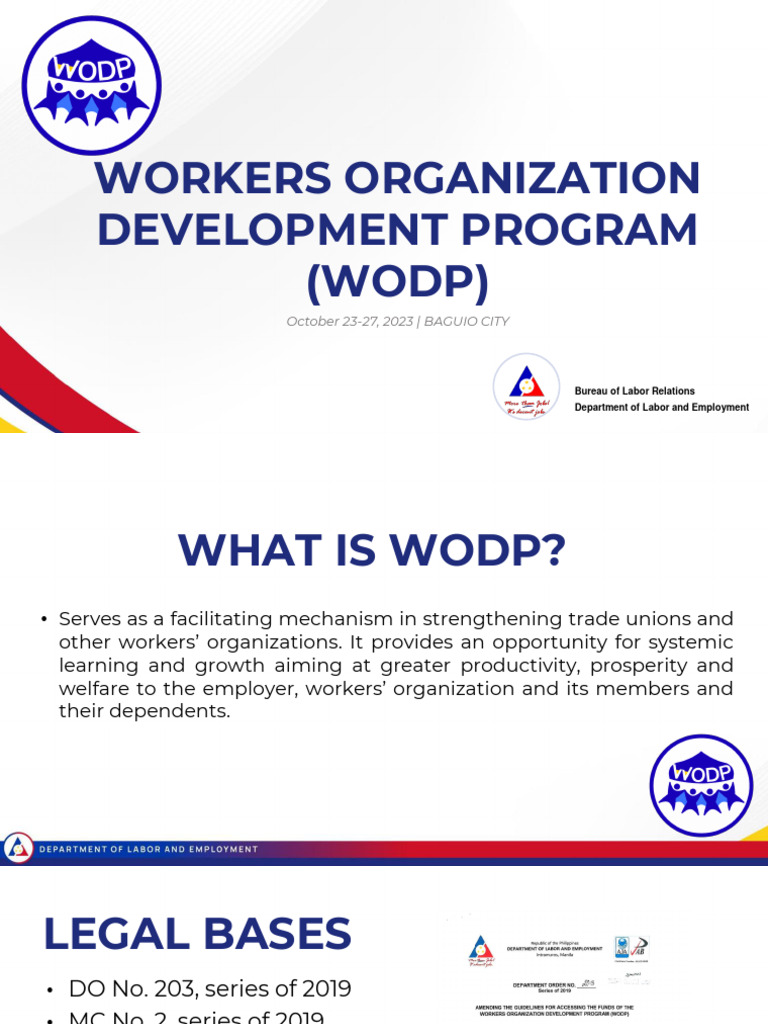 WODP TSP Presentation - Final - BATCH 1 - Baguio | PDF | Employment ...