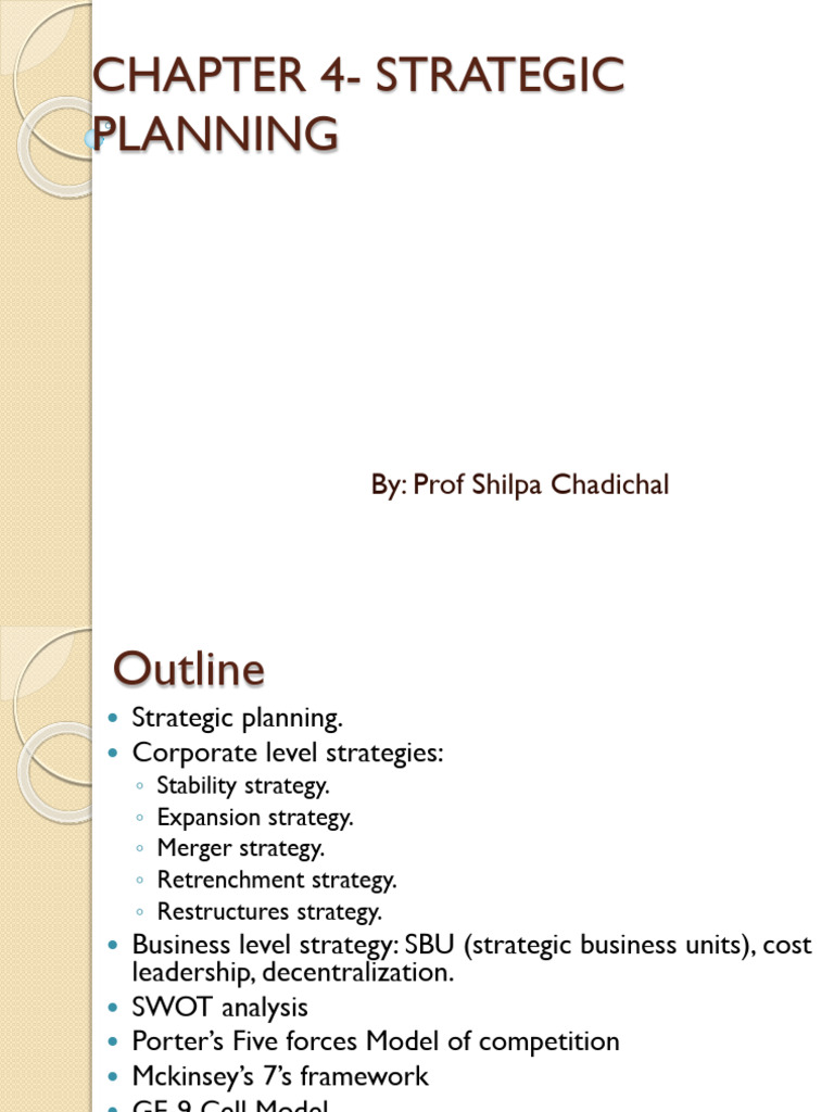 CHAPTER 3 - Strategy Formulation | PDF | Strategic Management ...