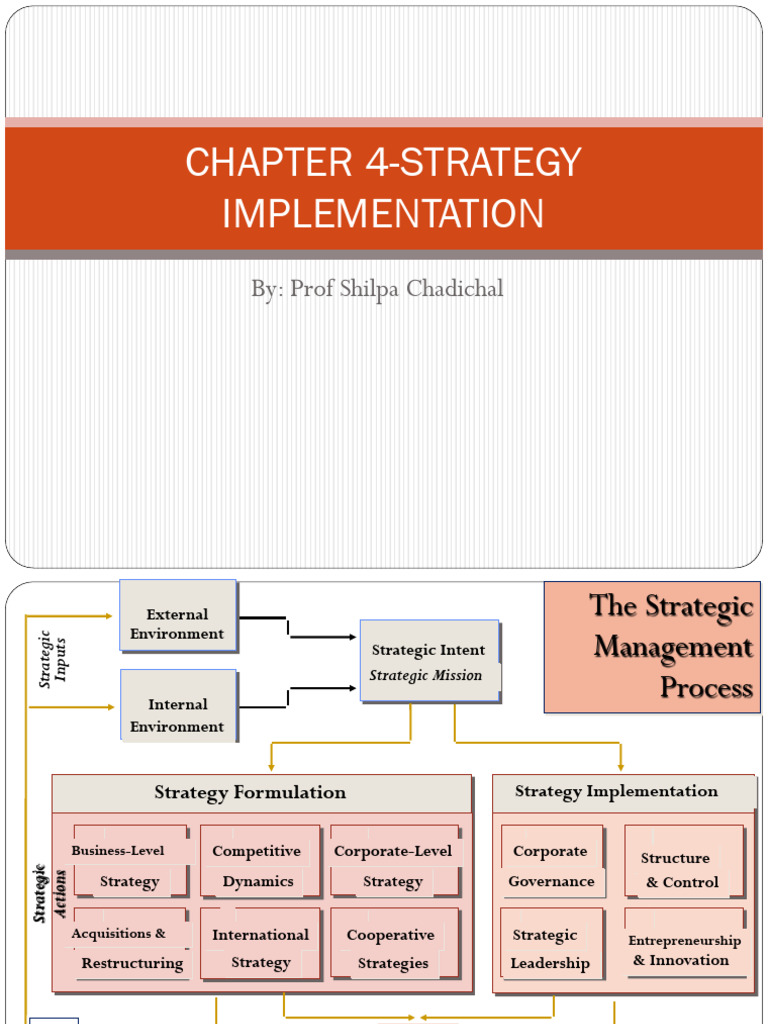 CHAPTER 4 - Strategy Implementation-B Com | PDF | Strategic Management ...