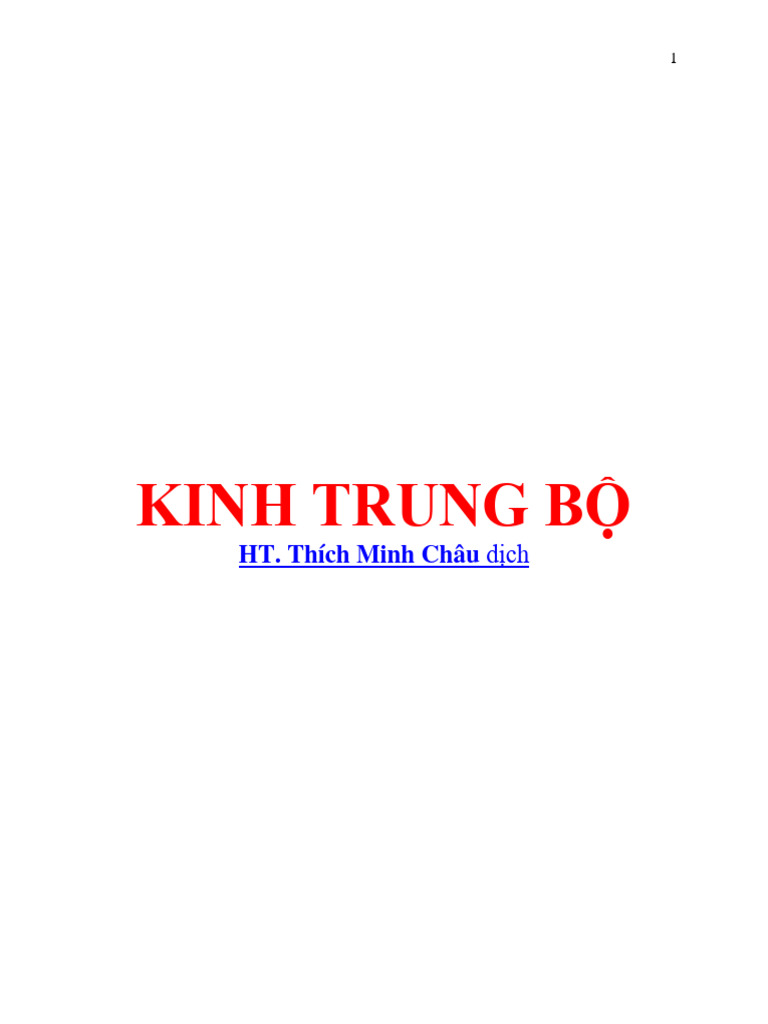 Kinh Trung Bo Tap1 | PDF