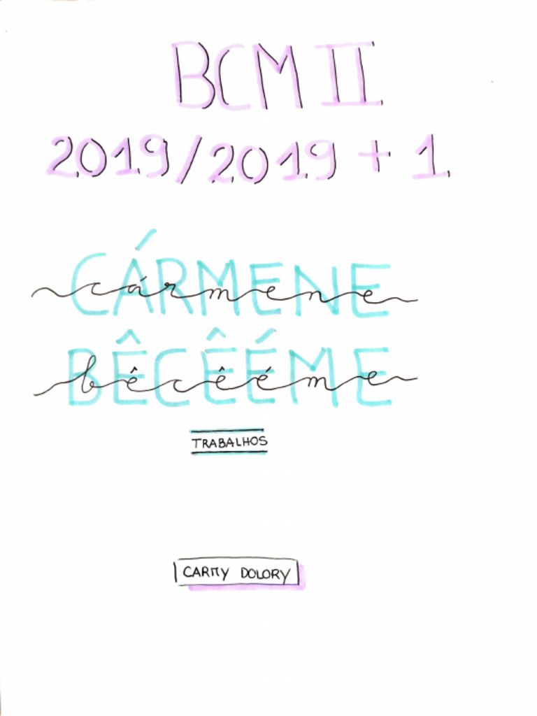 Trabalhos BCMII 2019-2020 | PDF