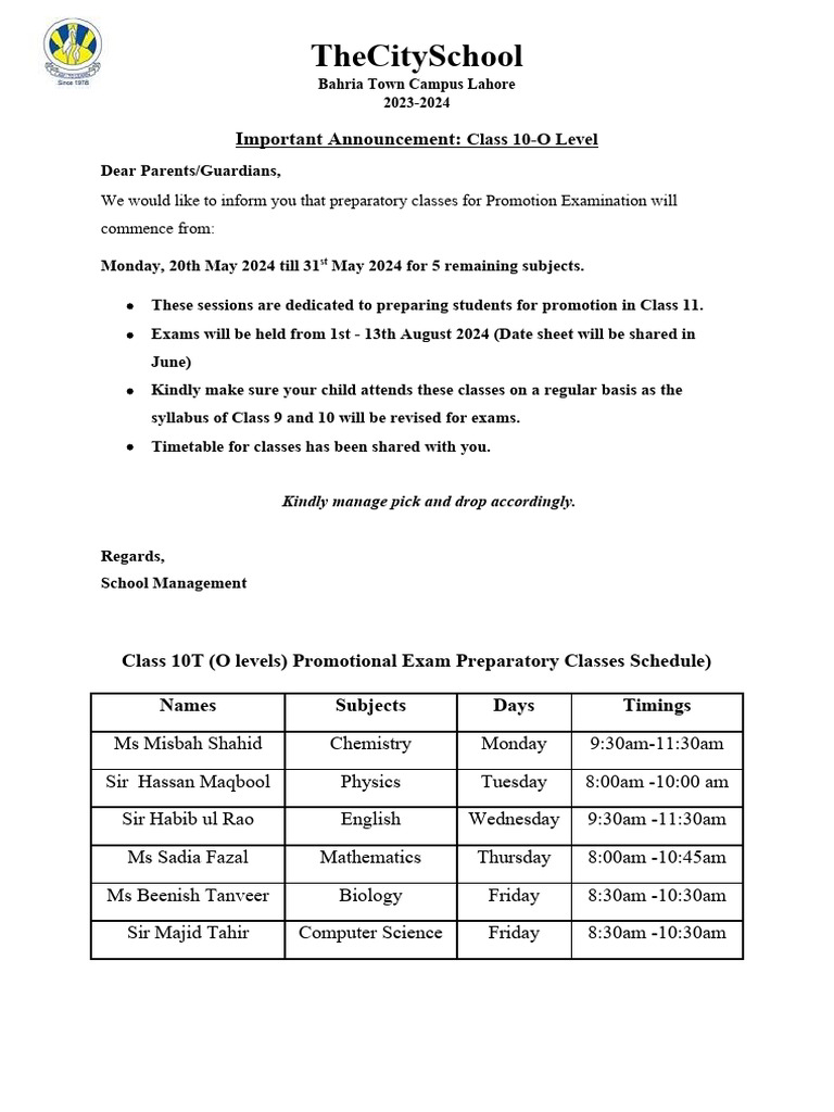 Class 10 Exam Prep Schedule | PDF
