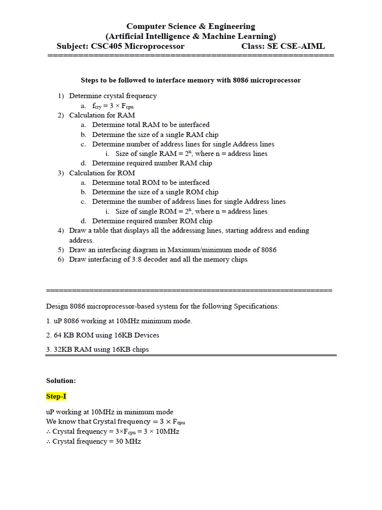 01 Chapter-03 Memory Interfacing | Download Free PDF | Random Access Memory | Read Only Memory