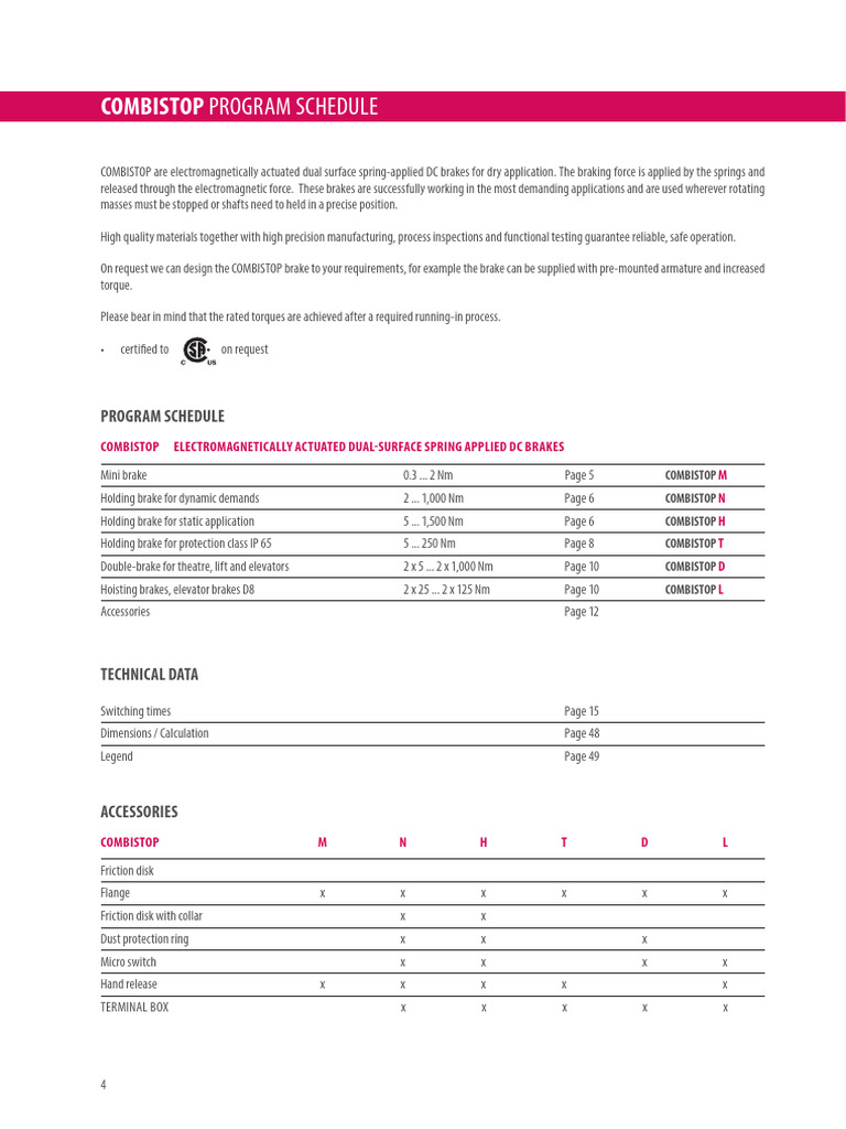 COMBISTOP en | PDF | Brake | Elevator