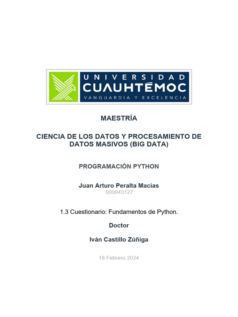 1 3 Fundamentos Basicos Python Peralta Juan Descargar Gratis Pdf Python Lenguaje De