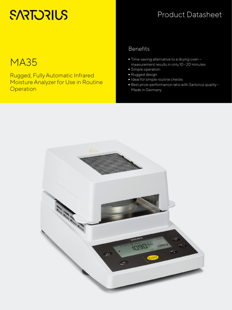 MA35 Brochure | PDF | Calibration | Heat