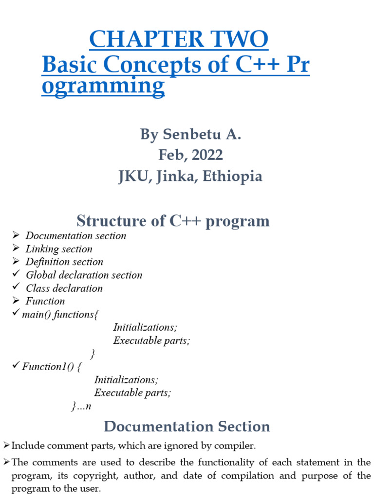 Chapter 2 Basic Concepts of C++ Programming | PDF | Programming ... Chapter 2 Basic Concepts of C++ Programming | PDF | Programming ...