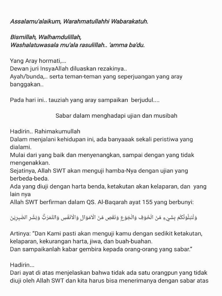 Teks Pidato Islami | PDF