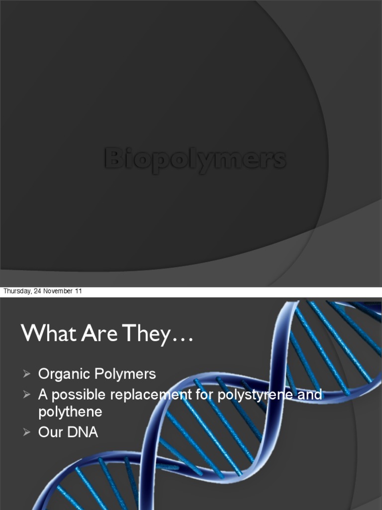 Bio Polymers | PDF | Polymer Chemistry | Materials