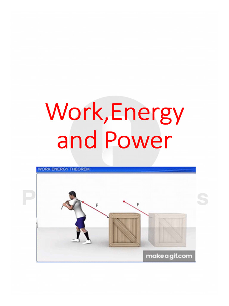 Work_Energy_&_Power | PDF | Force | Potential Energy