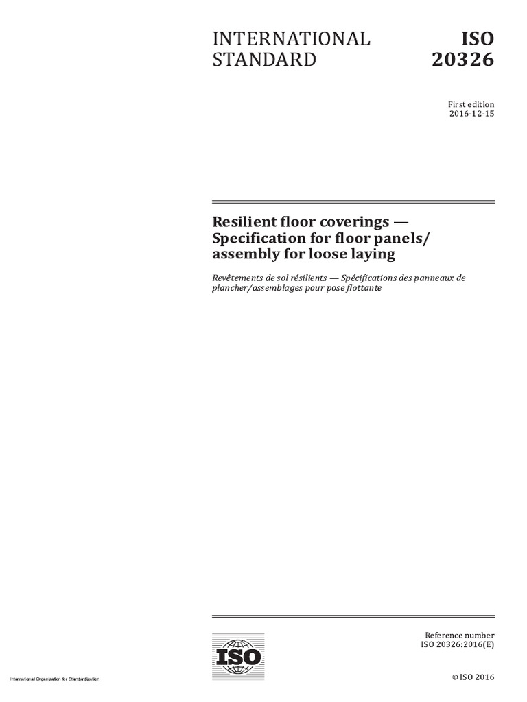 20326-2016 Iso | PDF | Flooring | International Organization For ...