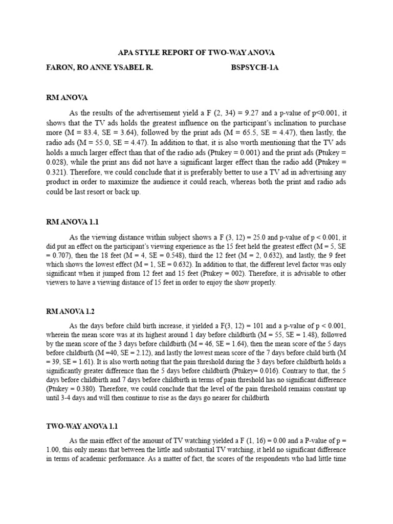 APA STYLE REPORT OF TWO | PDF