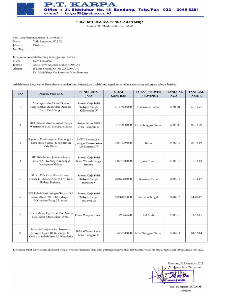 CV Heru Gunawan | PDF