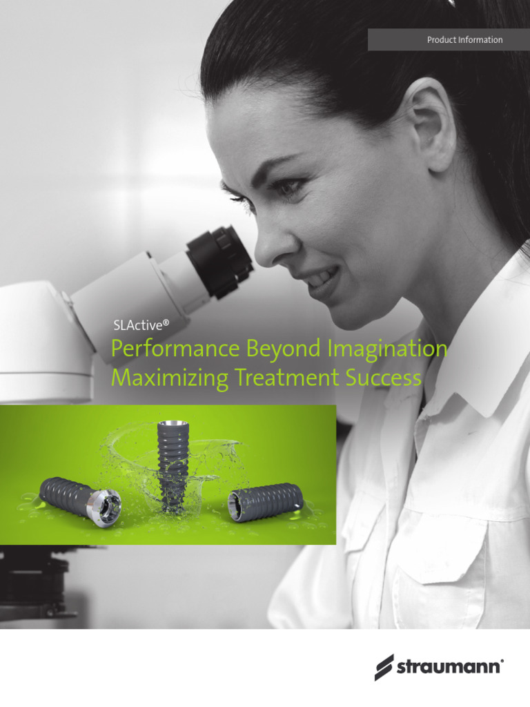 SLActive Brochure | PDF | Dental Implant | Radiation Therapy