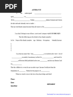 Family Income Self Declaration Affidavit | PDF