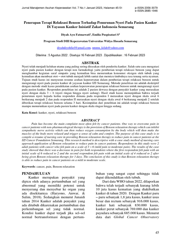 Benson Nyeri Kanker | PDF