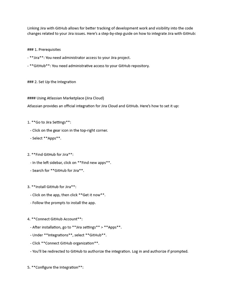 How To Link JIRA and GitHub | PDF | Software Engineering | Internet