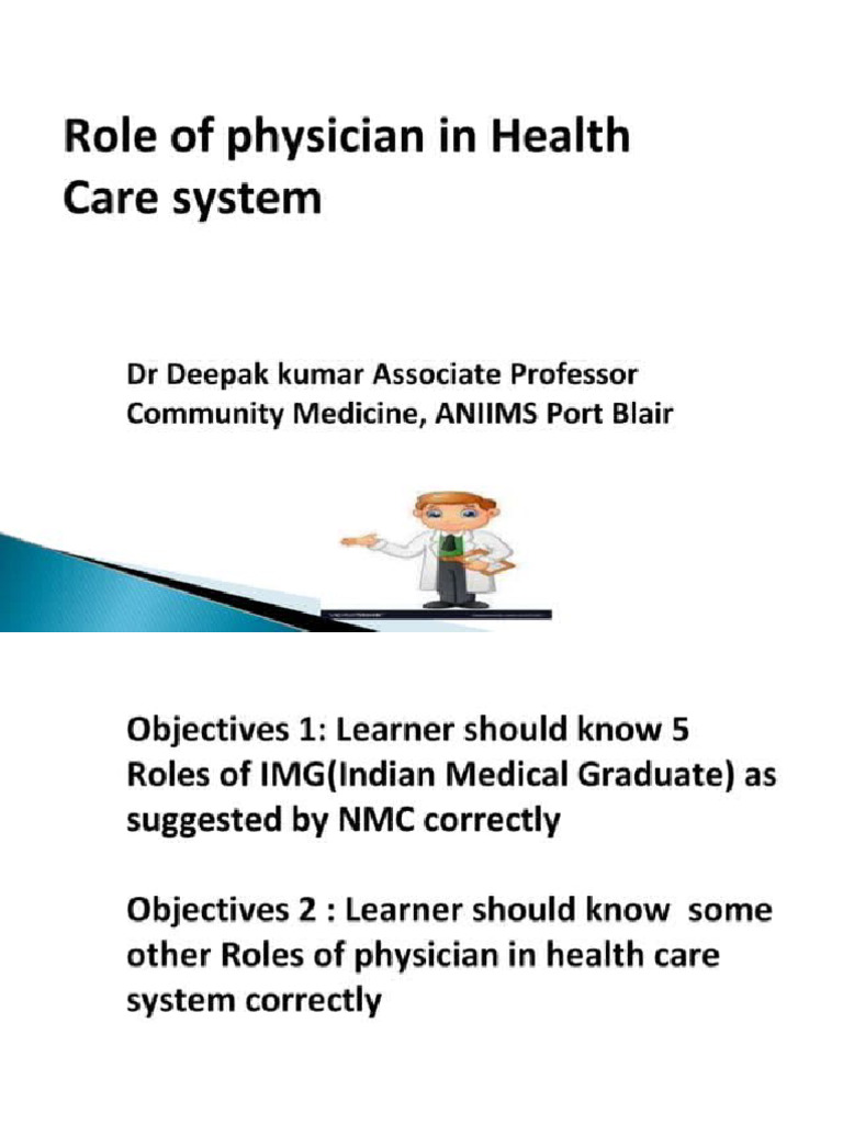 Aetcom Role of Physician in Health Care System Biochemistry | PDF