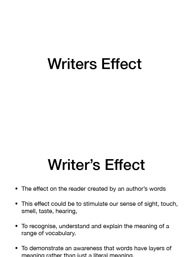 Writers Effect | PDF | Metaphor | Cognitive Science