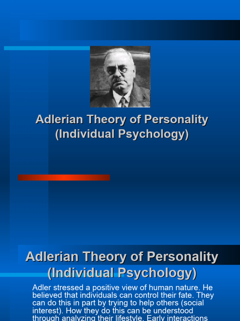 Adlerian Theory of Personality | PDF | Self Esteem | Motivation