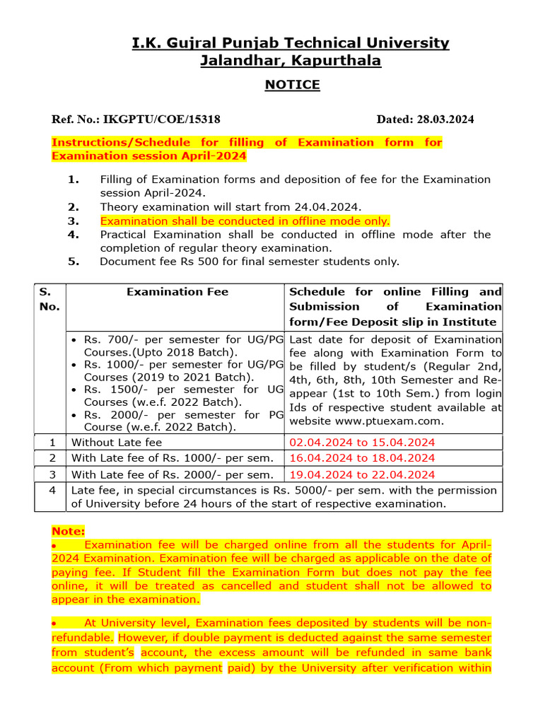 I.K. Gujral Punjab Technical University Jalandhar, Kapurthala | PDF | Banks | Payments