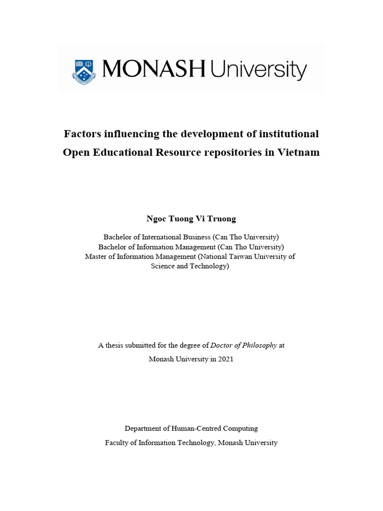 Vi Truong - THESIS | PDF | Vietnam | Sustainability