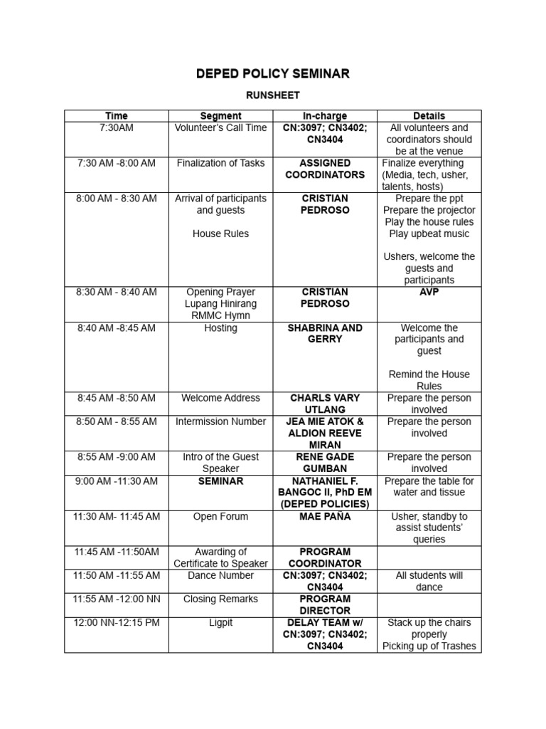 Deped Policy Seminar | PDF