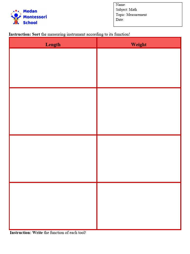 WS Math week 2 Term 2 | PDF | Measurement | Weight
