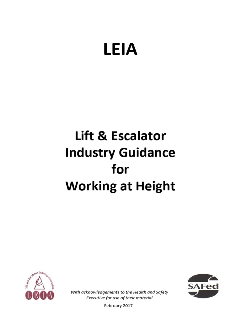 Lift & Escalator Safety Guidelines | PDF | Elevator | Ladder