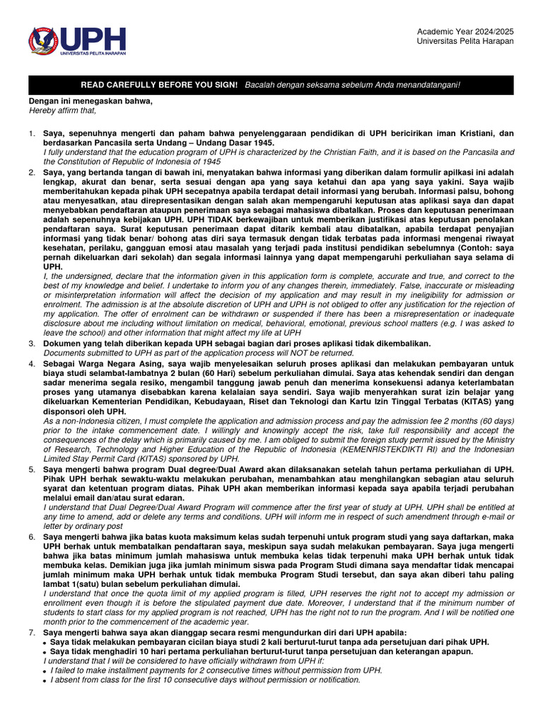 Formulir Pendaftaran UPH | PDF | Pengembangan Diri | Kesehatan Holistik