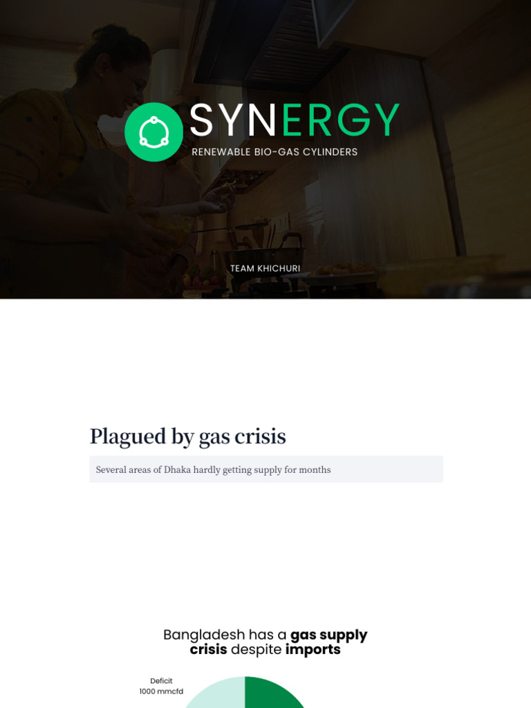 R3 - Team Khichuri - Synergy Pitch Deck | PDF | Biogas | Liquefied Petroleum Gas