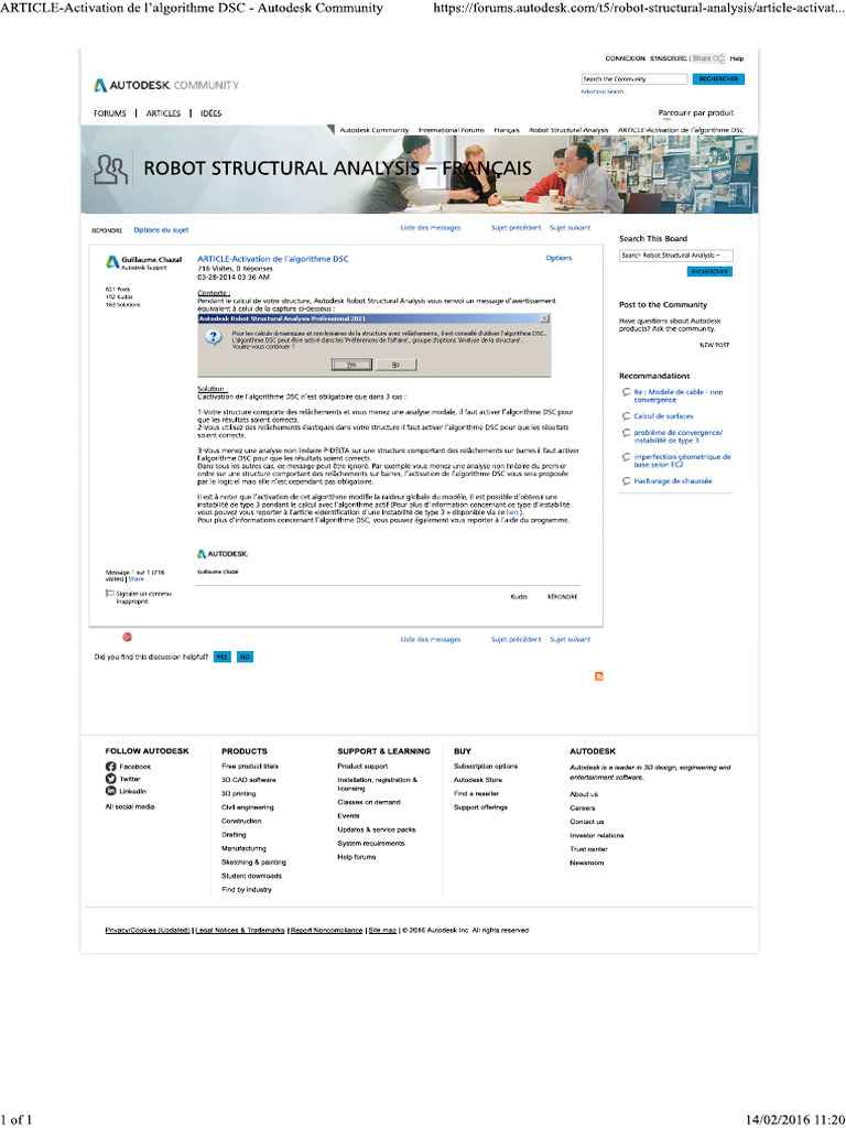 ARTICLE-Activation de L'algorithme DSC - Autodesk Community | PDF