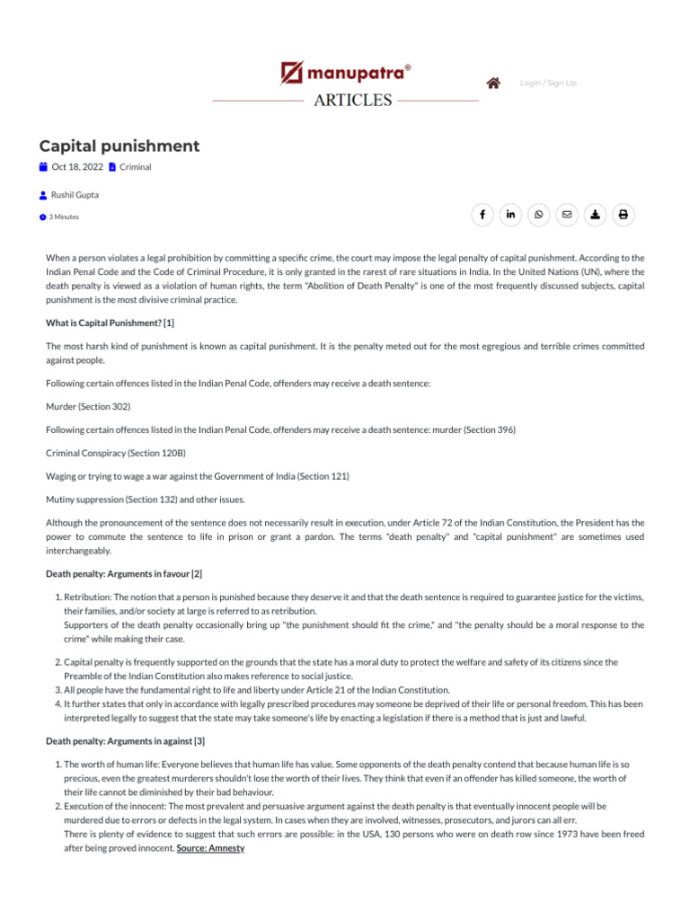 Capital Punishment | PDF | Capital Punishment | Punishments