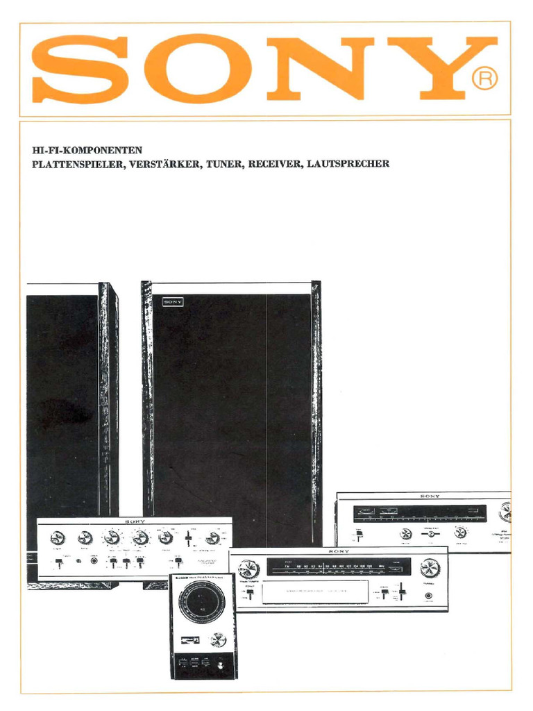 Sony 69 Hi Fi Stereo Bausteine Catalog | PDF