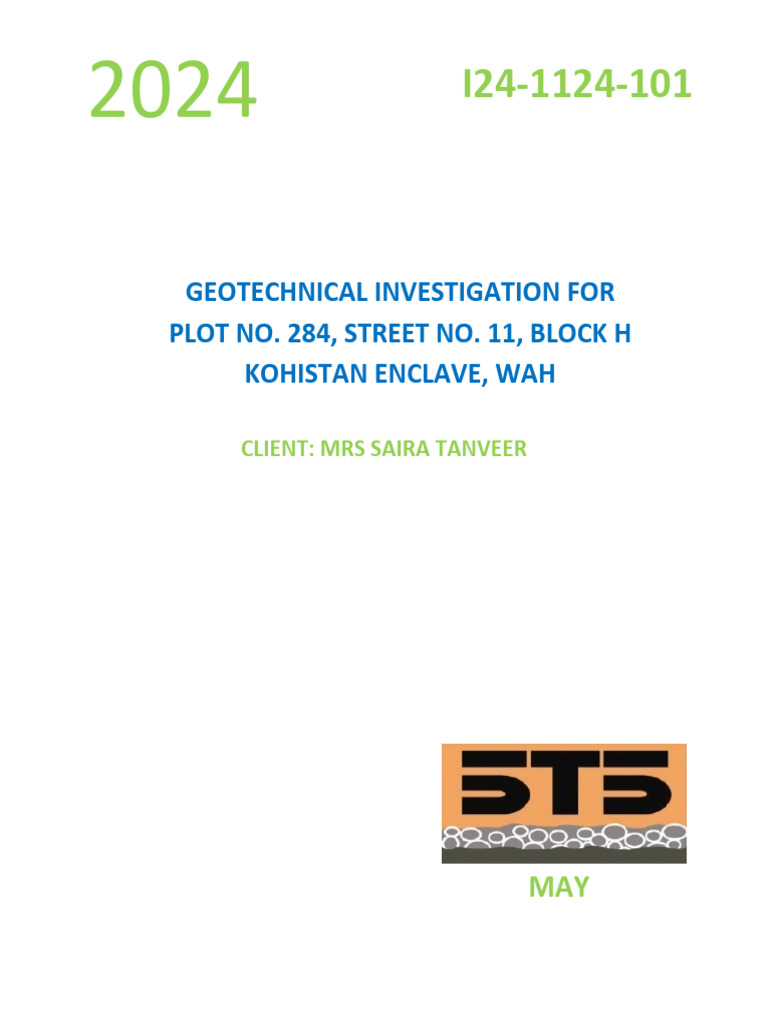 Plot No. 284, Street No. 11, Block H-1 | PDF | Geotechnical Engineering ...