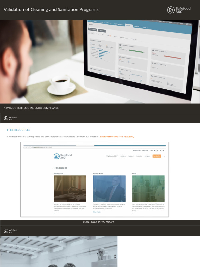 validation-cleaning-sanitation-programs | PDF | Food Safety | Hazards